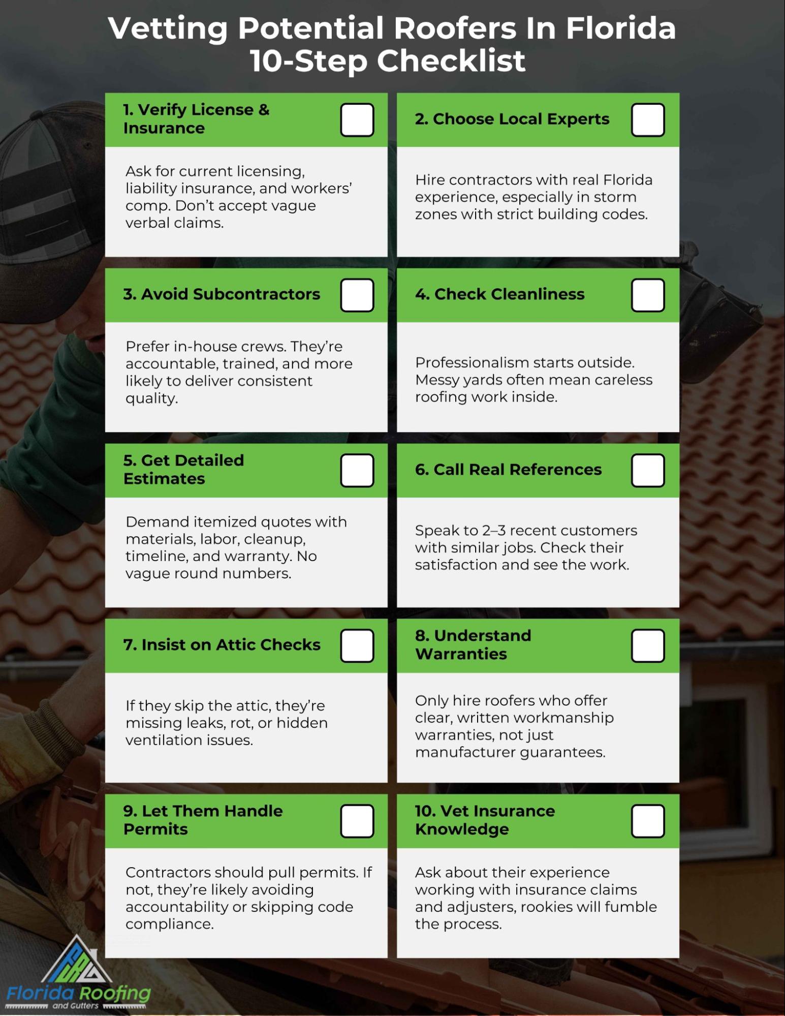 Choosing Roofing Contractor In Florida [Free 11-Step Checklist]