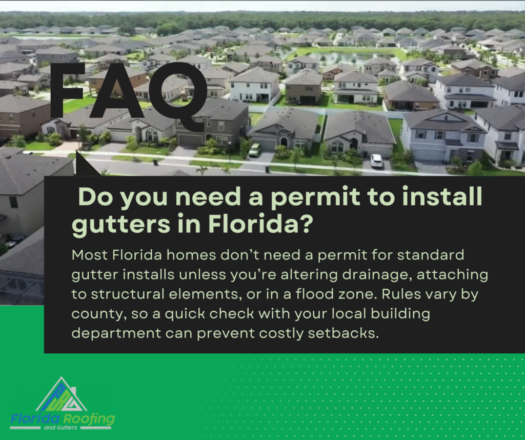 Do You Need a Permit to Install Gutters in Florida?